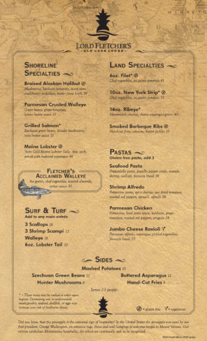 Main Dining Room Menu