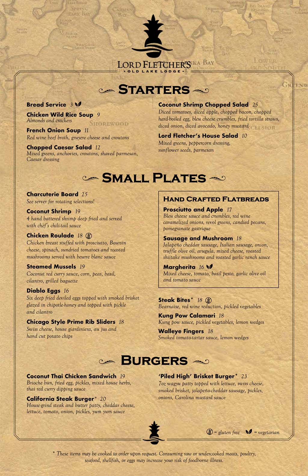 Main Dining Room Menu