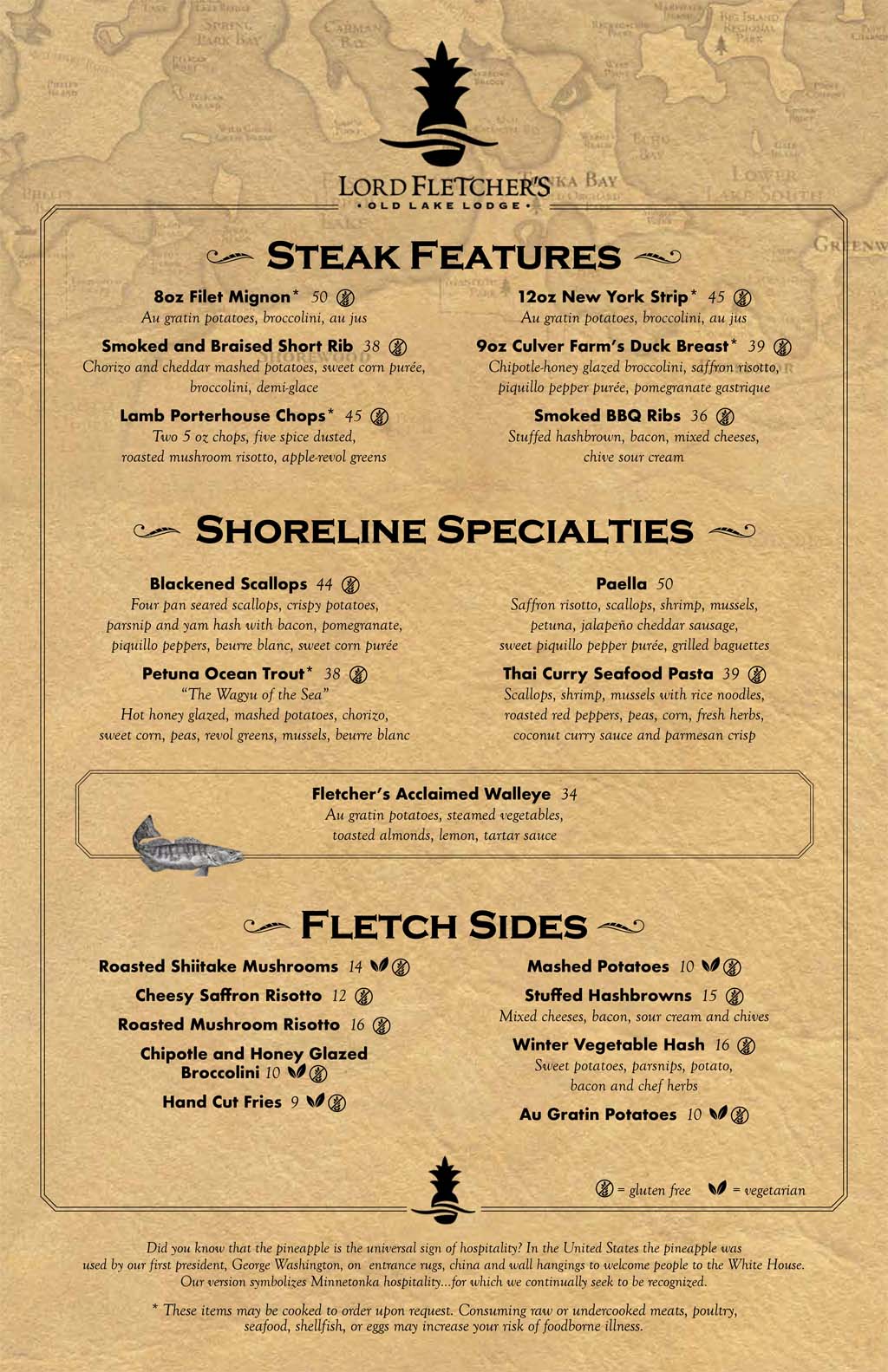 Main Dining Room Menu