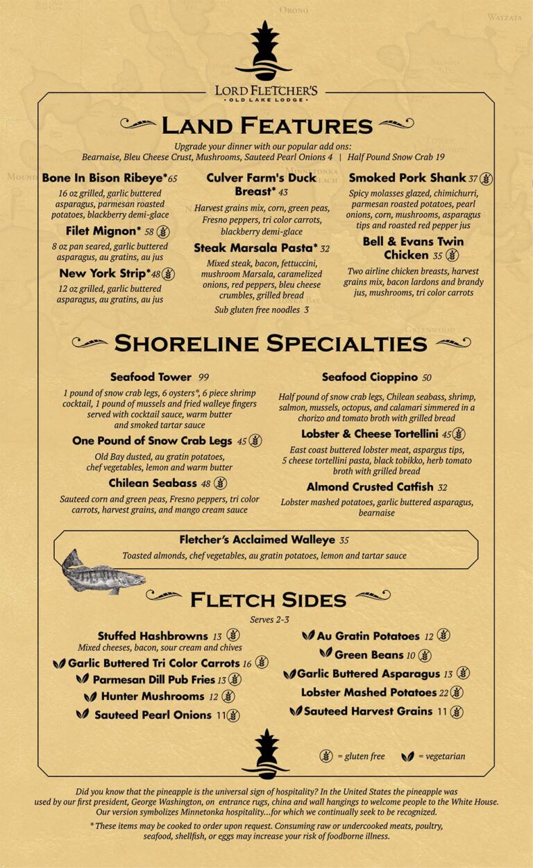 Main Dining Room Menu