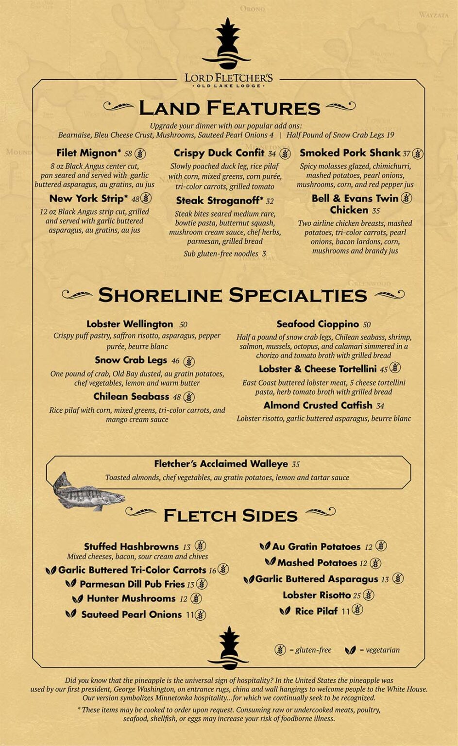 Main Dining Room Menu